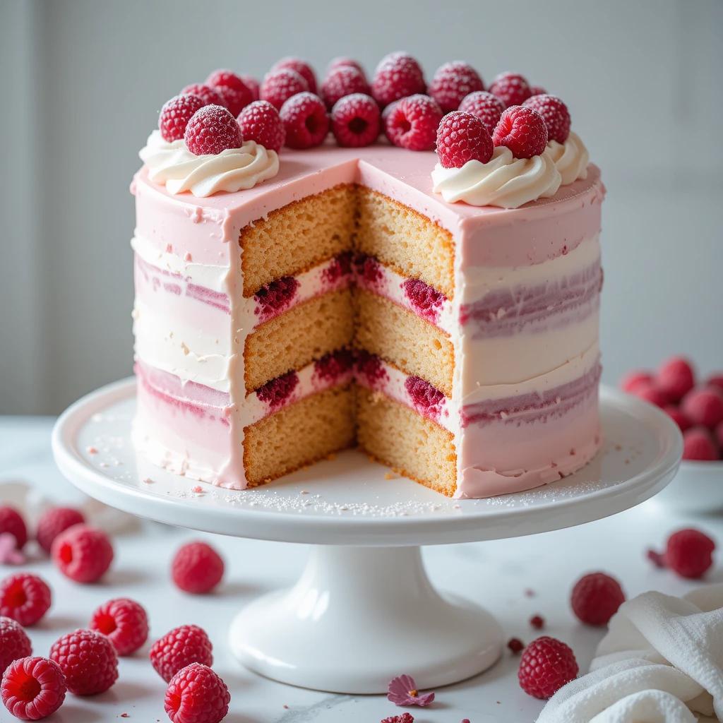 The BEST Lemon Raspberry Cake With Lemon Glaze and Fresh Raspberry ...