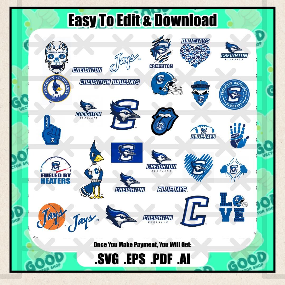Creighton University Bluejays SVG | Creighton Logo Clipart | Bluejays ...