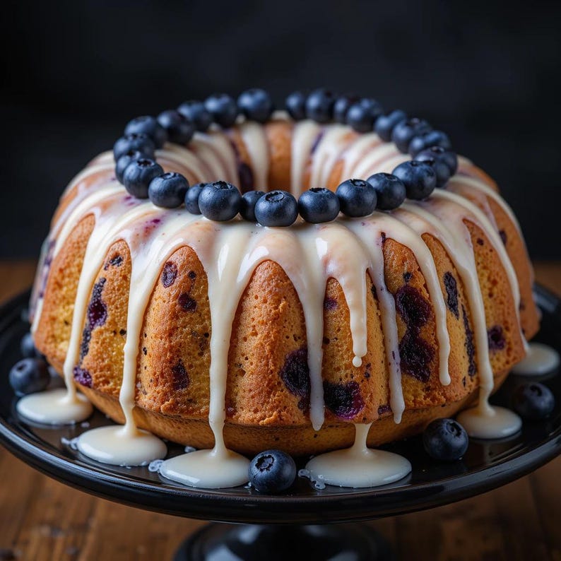 Blueberry Yogurt Cake Recipe: Easy Homemade Dessert (PDF Download) - Etsy