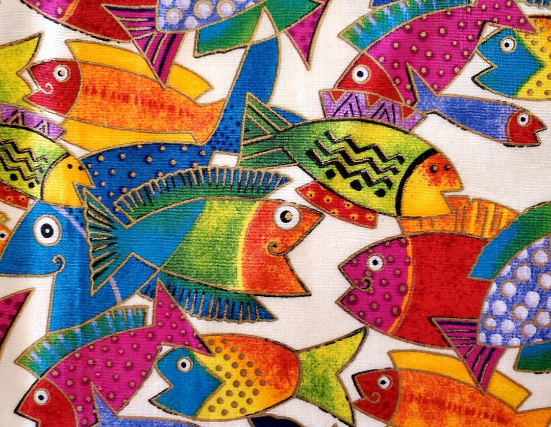 Fantasy Fish Quilt Fabric 21 OOP - Etsy