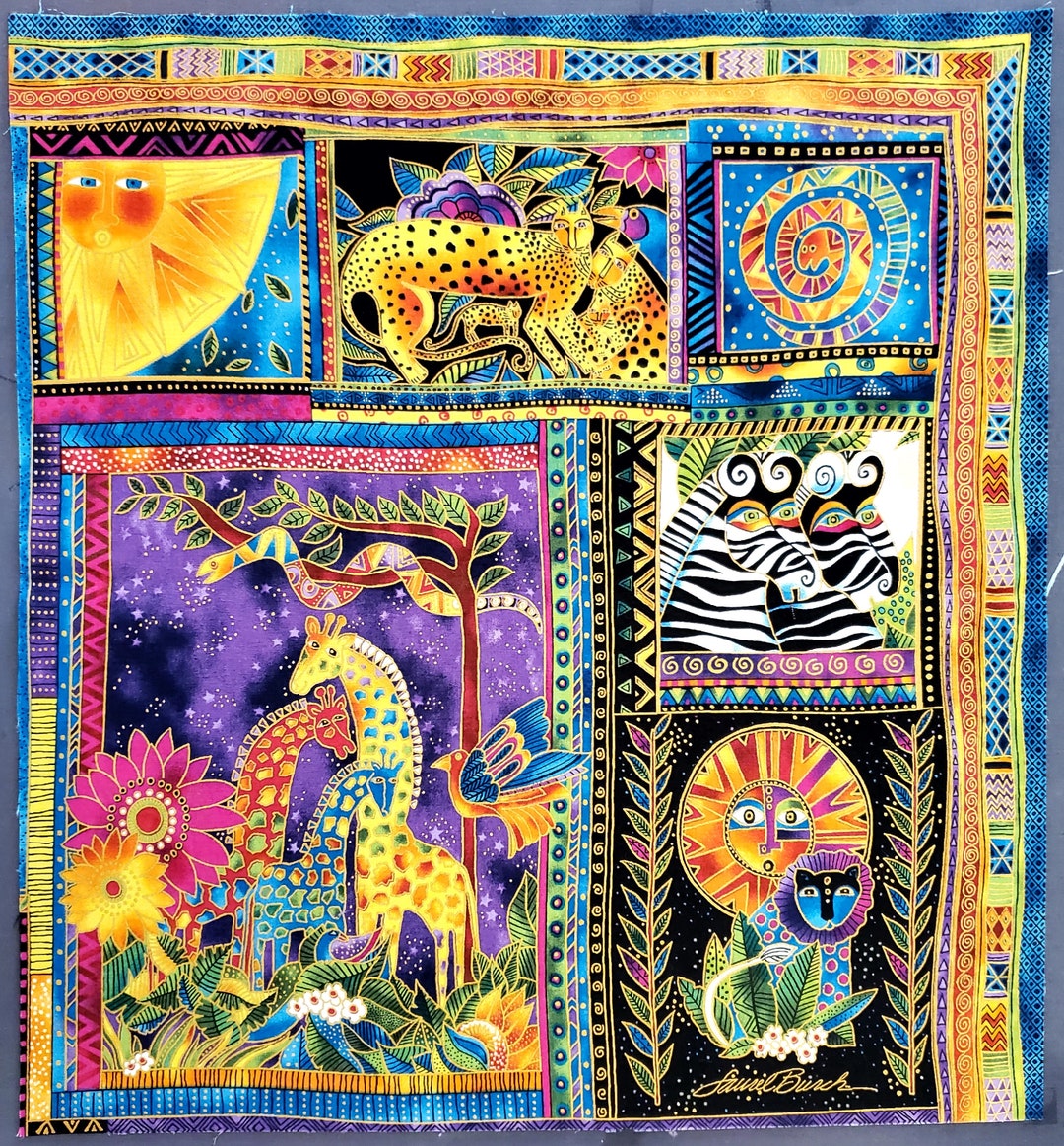 Mythical Jungle Fabric Panel OOP - Etsy