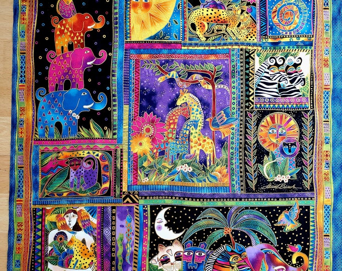 Mythical Jungle Fabric Panel OOP - Etsy