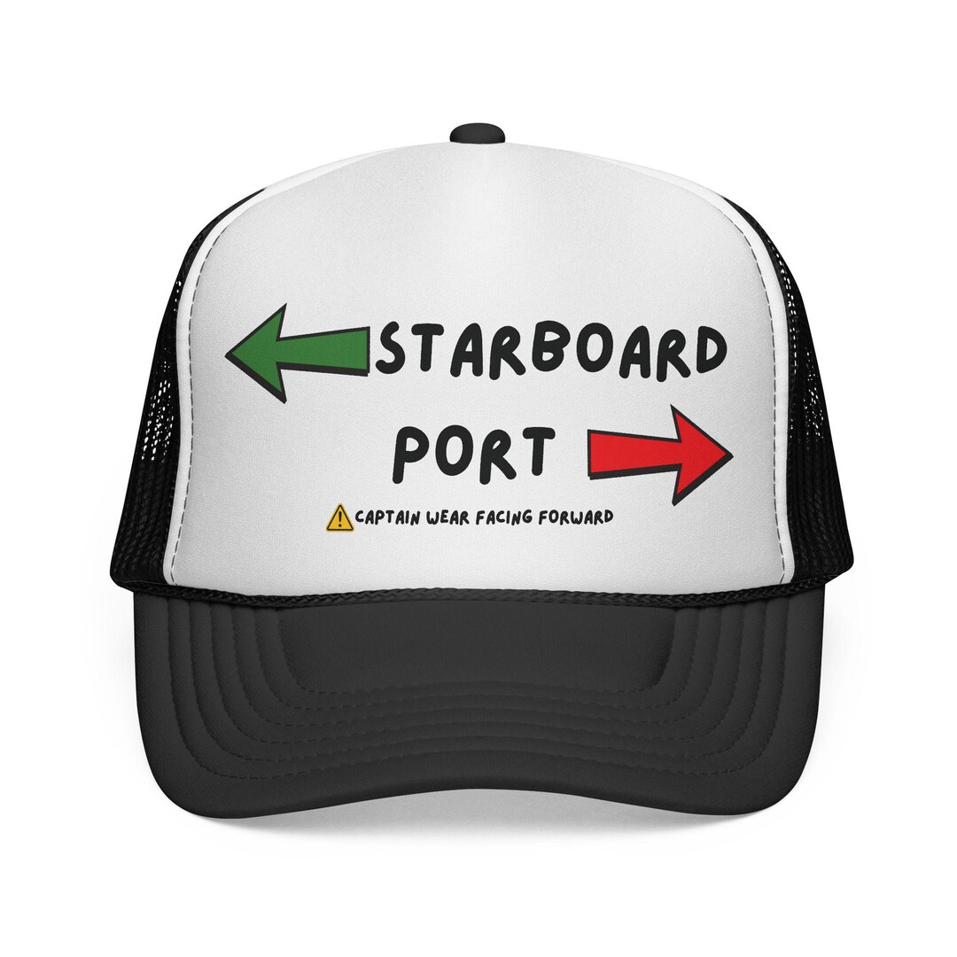 Funny Port and Starboard Trucker Cap Boat Captain Hat - Etsy