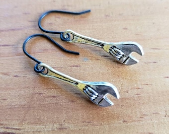 Wrench Earrings Construction Dangle Earrings Tool Earrings Tool Jewelry ...
