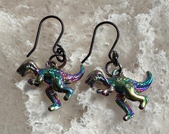 T-rex Dinosaur Geometric Earrings Choose From 2 Sizes and Lots of Fun ...