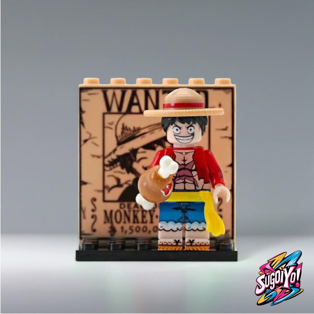 LEGO Luffy Minifigure Meat Lover Edition Future Pirate King One Piece ...