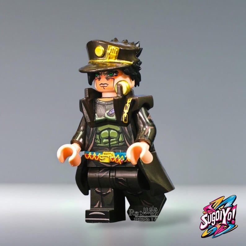 Jotaro Kujo Jojo's Bizarre Adventure Custom Minifigure Anime Brick ...