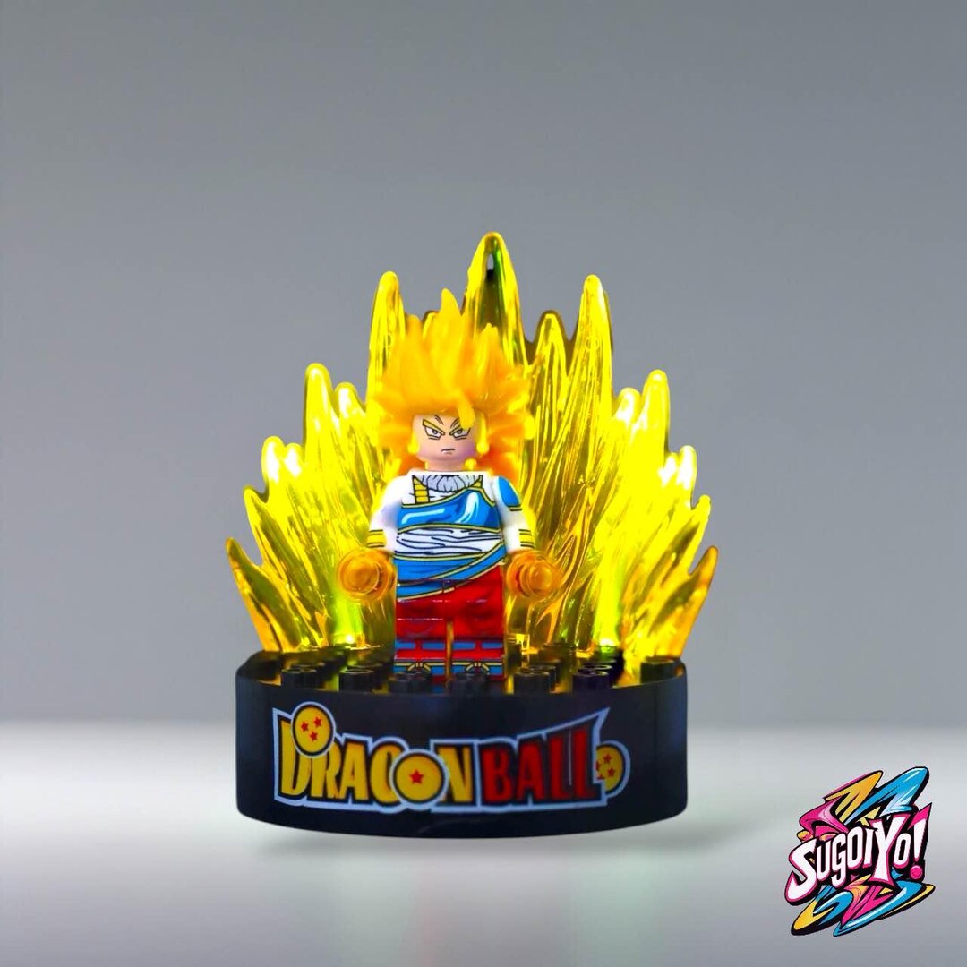 Custom Goku Super Saiyan 3 Minifigure Iconic DBZ Warrior With Golden ...