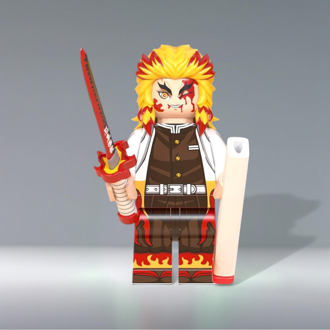 Chibi Flame Warrior Figure Handmade Anime-inspired Collectible ...