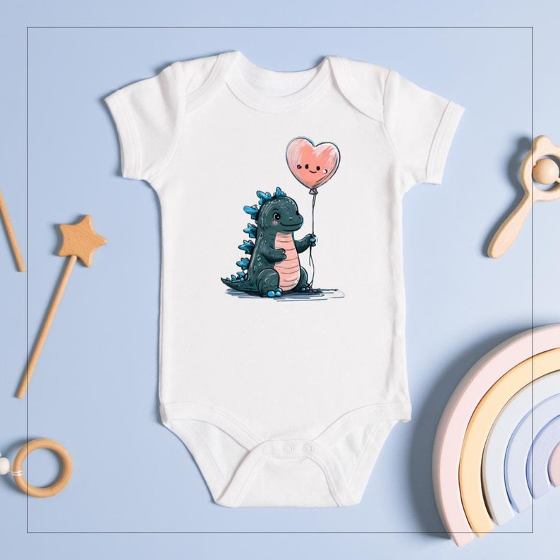 Godzilla Baby Onesie, Cartoon Design Infant Bodysuit, Fun Baby Gift ...