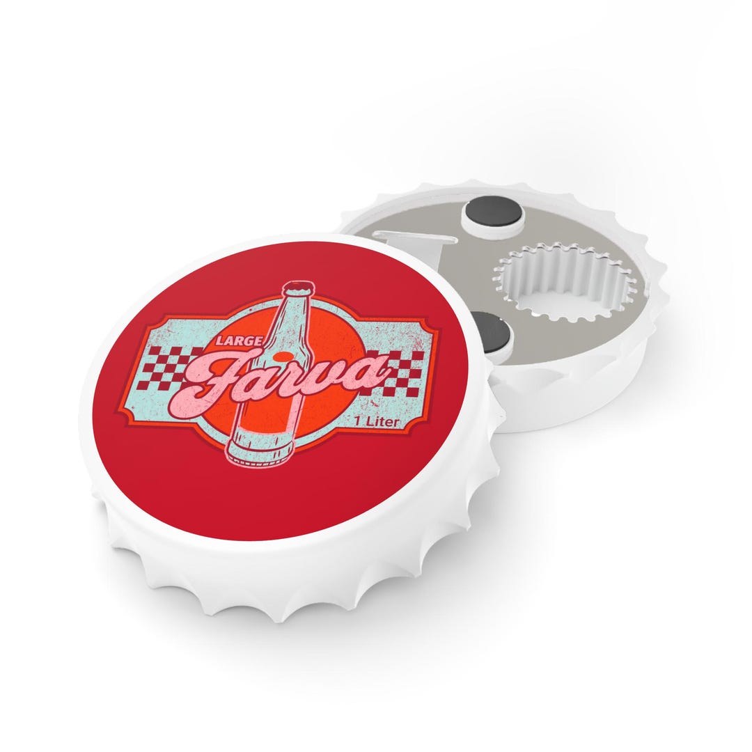 Large Farva Magnetic Bottle Opener, Funny Beer Gift, Cult Comedy Police ...