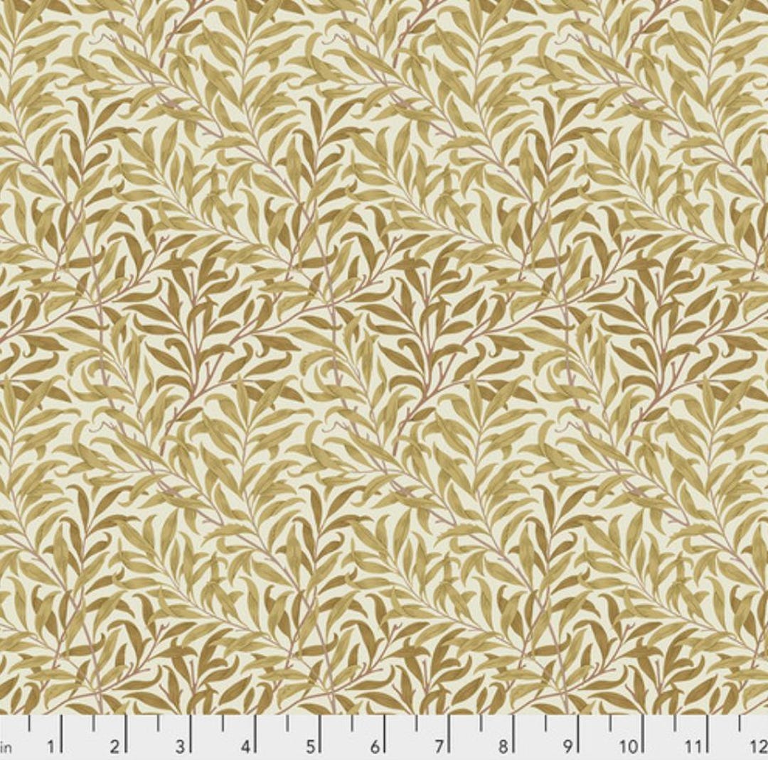 One Cascade Roman Shade - Handmade Using "willow Boughs - Gold" Fabric ...
