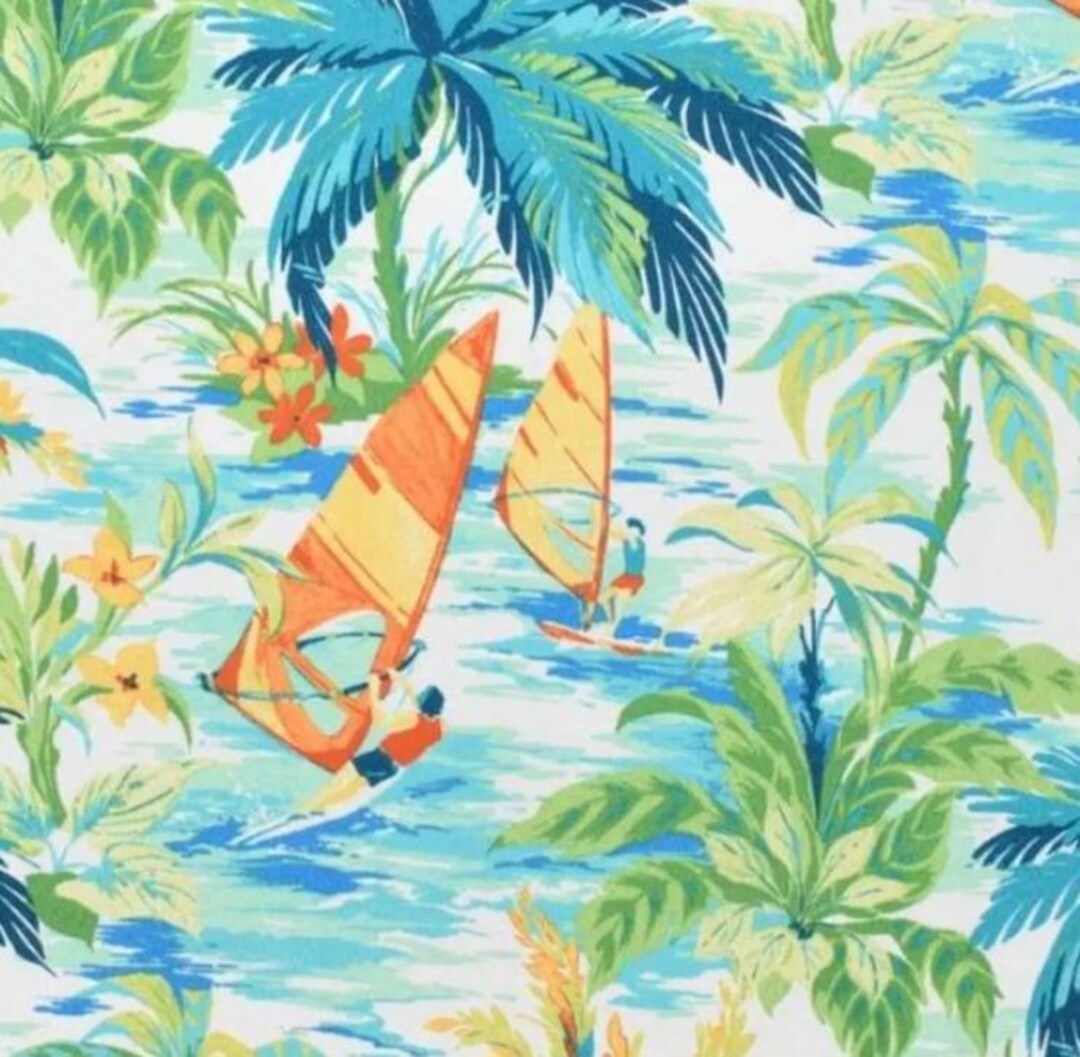 One Outdoor Curtain Panel or Valance - Handmade Using "tommy Bahama ...