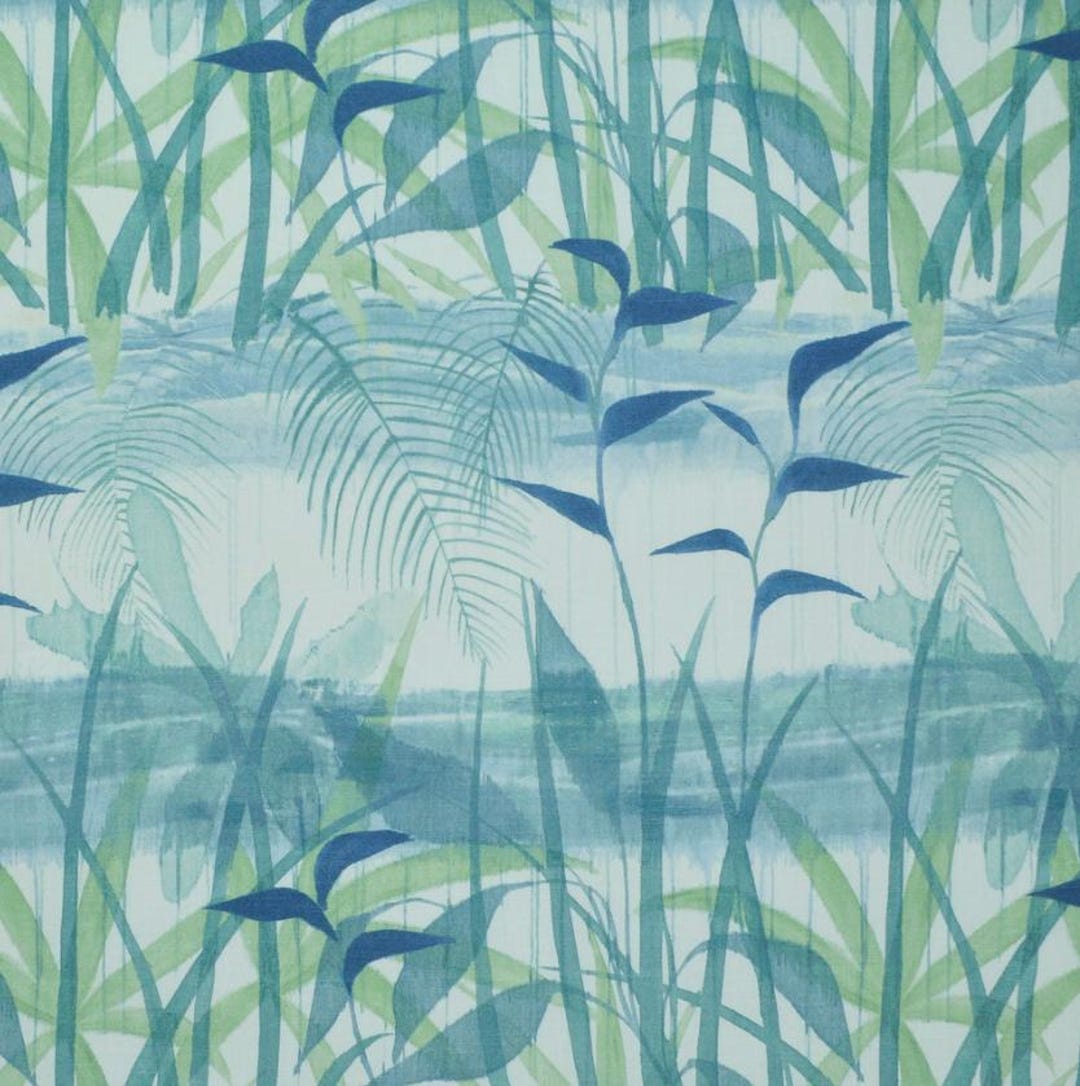 Cascade Roman Shade - Handmade Using "mito Pond - Lagoon" Fabric by P ...