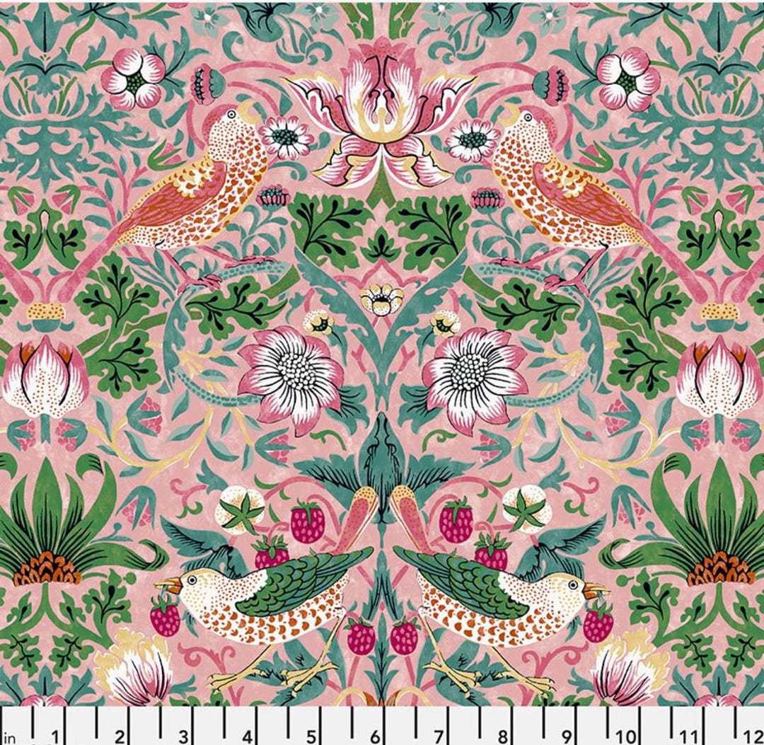 Cascade Roman Shade - Handmade Using "strawberry Thief - Blush ...