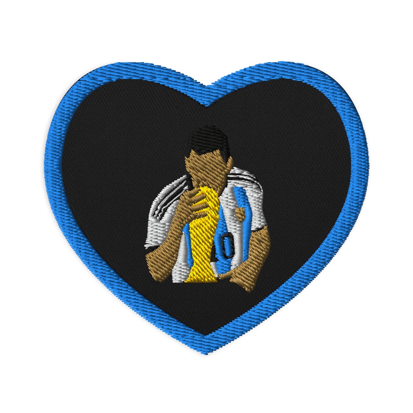 Lionel Messi Argentina Heart Shaped Embroidered Patch - Etsy