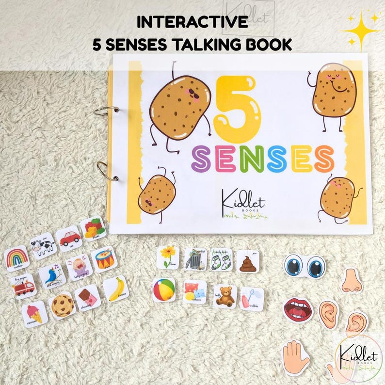 5 Senses Busy Book | Potato Man | Body Parts Activity | Sensory ...