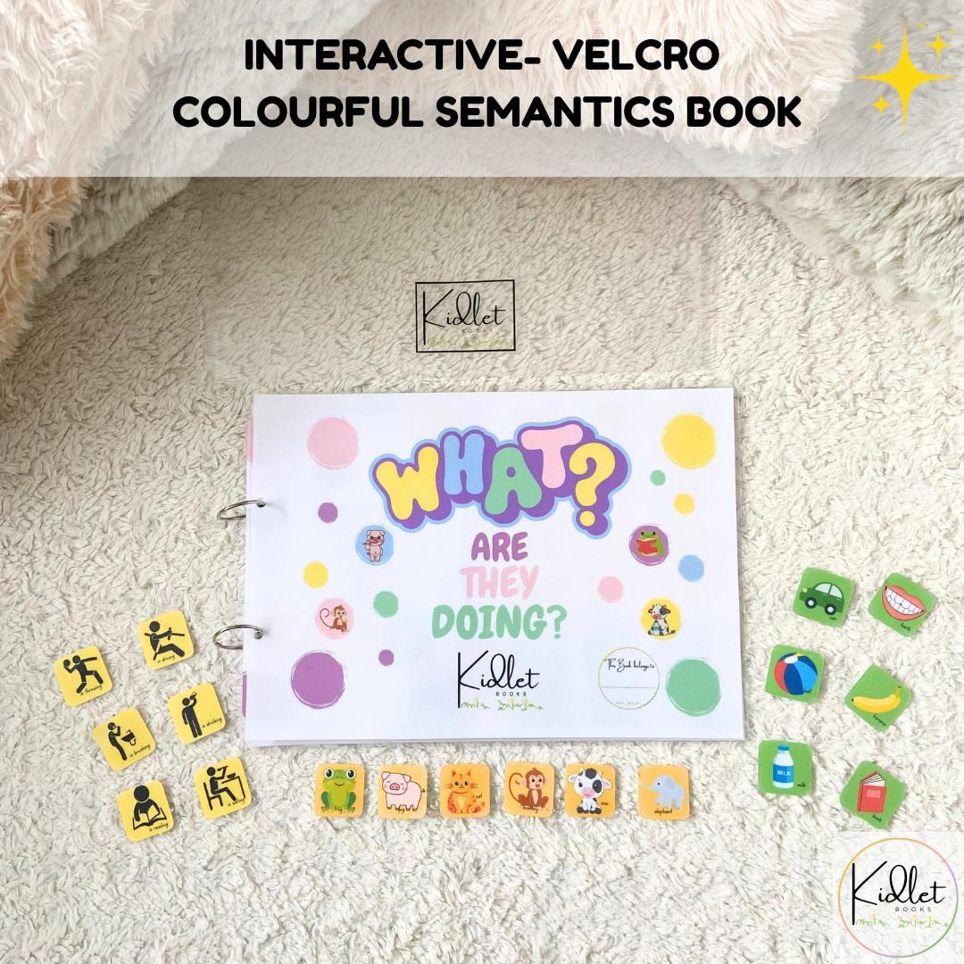 Interactive- Velcro Colourful Semantics Book- Early Learning- Animal ...