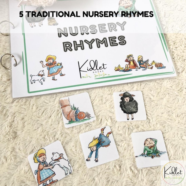 Nursery Rhymes Sequencing Busy Book | Story Ordering | Speech Therapy ...
