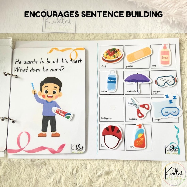 Interactive What Do They Need Book- Autism & Speech Delay Learning ...