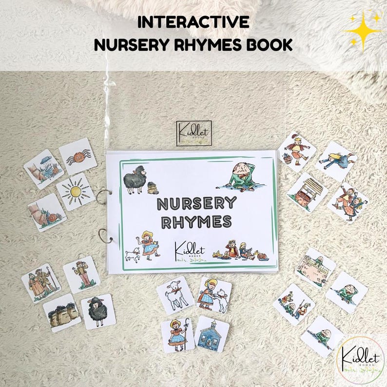 Nursery Rhymes Sequencing Busy Book | Story Ordering | Speech Therapy ...