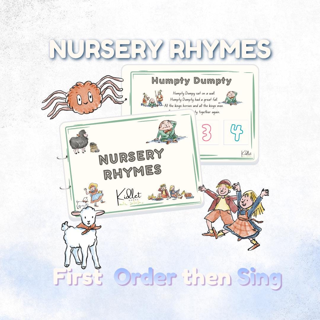 Nursery Rhymes Sequencing Busy Book | Story Ordering | Speech Therapy ...