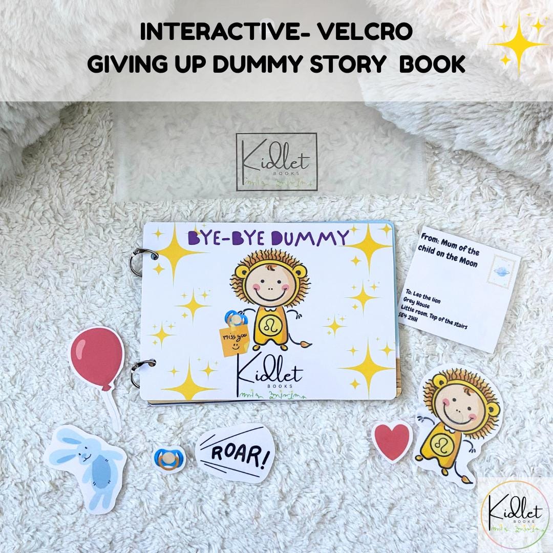 Bye-bye Dummy- Interactive Velcro Giving up Dummy Storybook - Etsy