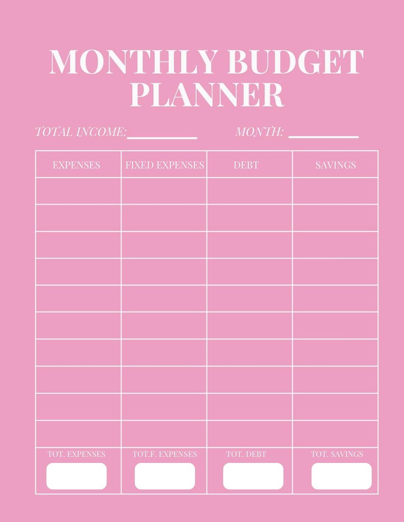 Aesthetic Cute Pink Planner - Etsy