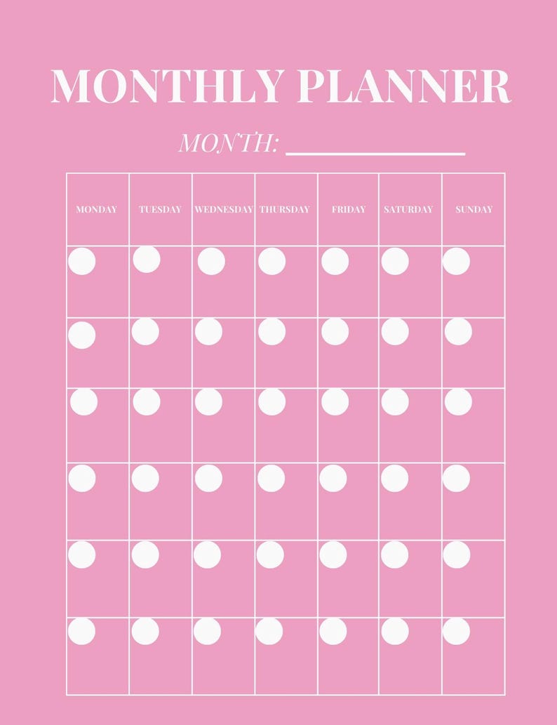 Aesthetic Cute Pink Planner - Etsy