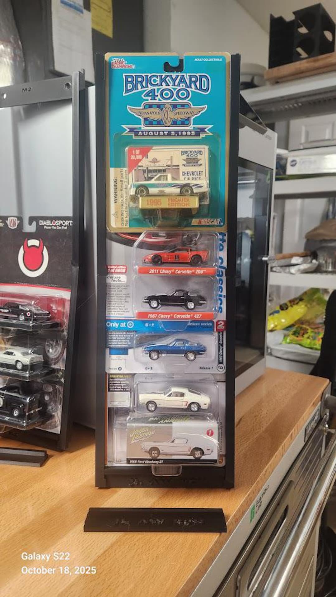 Carded Diecast Car Rack, Johnny Lightning, Auto World, Racing Champions ...