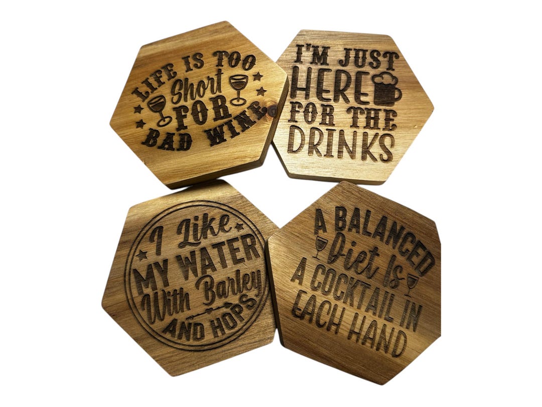 Snarky Wood Coasters - Etsy