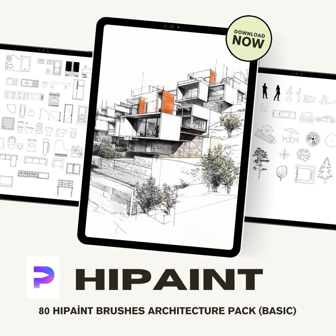 80+ Hipaint Architectural Brushes: Interior Design Stamps (digital ...