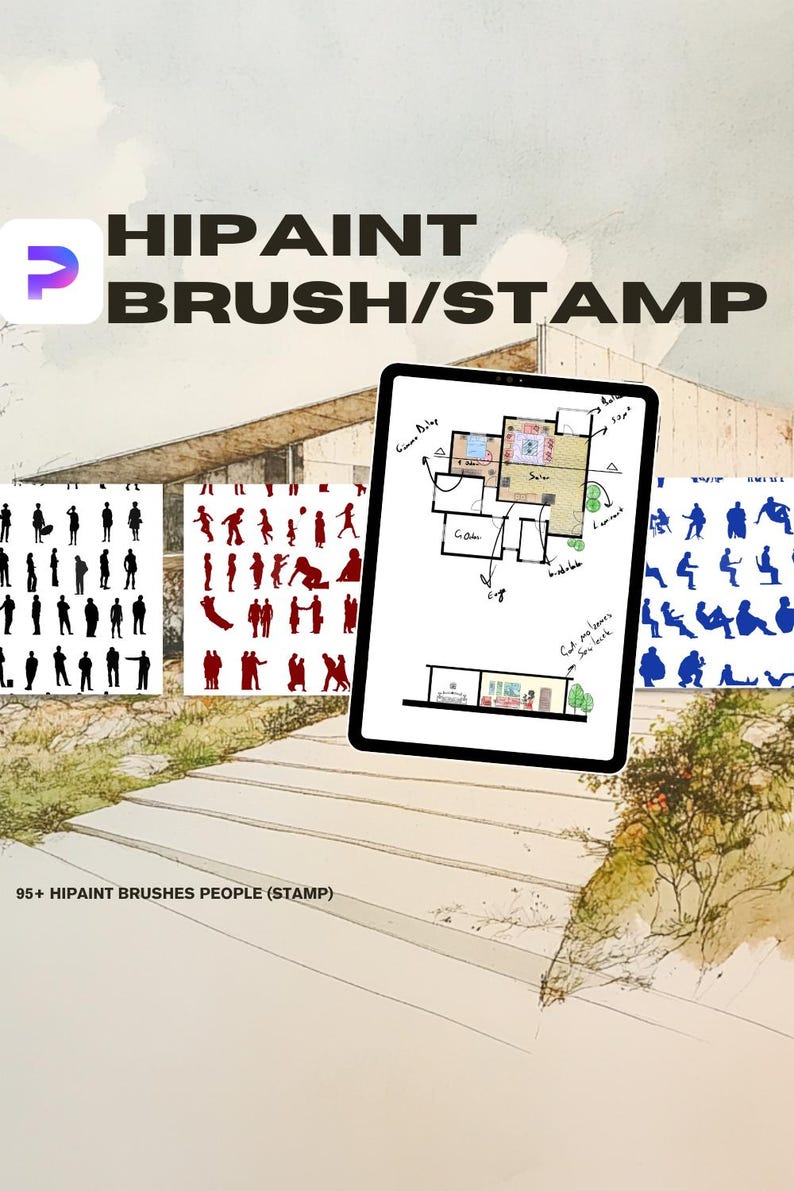 Hipaint People Brushes: Interior & Architectural Stamps (95+) - Etsy