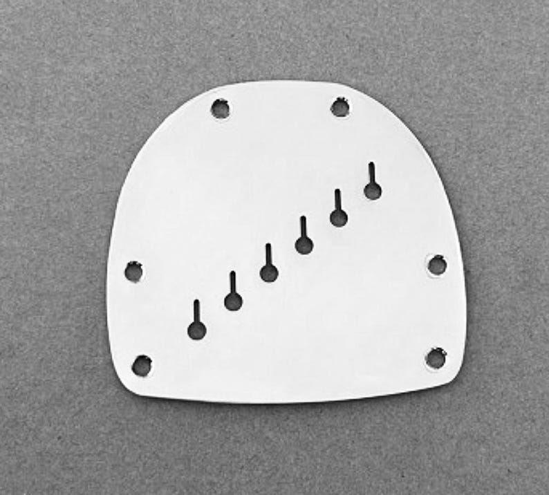 Jaguar or Jazzmaster Hardtail Fixed Bridge Stop Tailpiece Plate ...