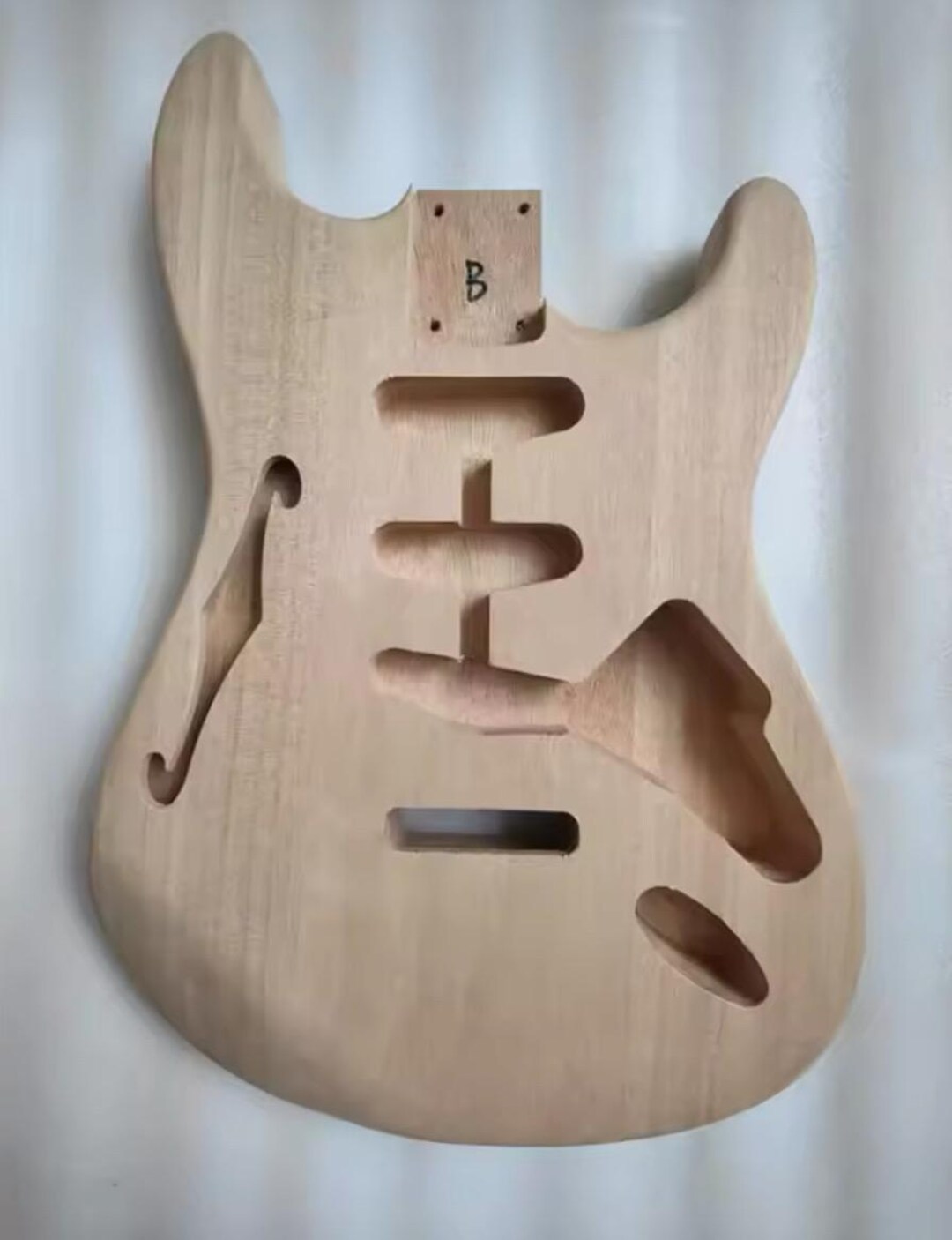 Thinline Strat Electric Guitar Body- Unfinished for Project Build - Etsy