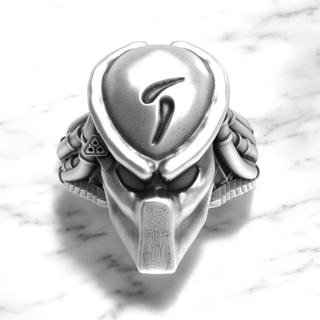 Predator Inspired Ring, Fierce 925 Silver Alien Hunter Statement for ...
