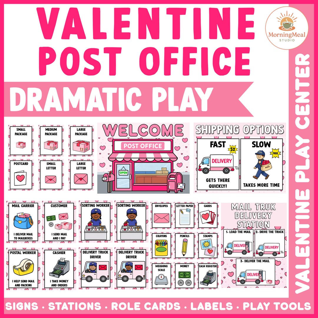 Valentine Post Office Dramatic Play Center | Preschool & Kindergarten ...