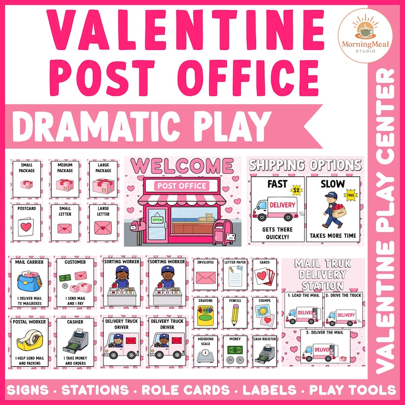 Valentine Post Office Dramatic Play Center | Preschool & Kindergarten ...