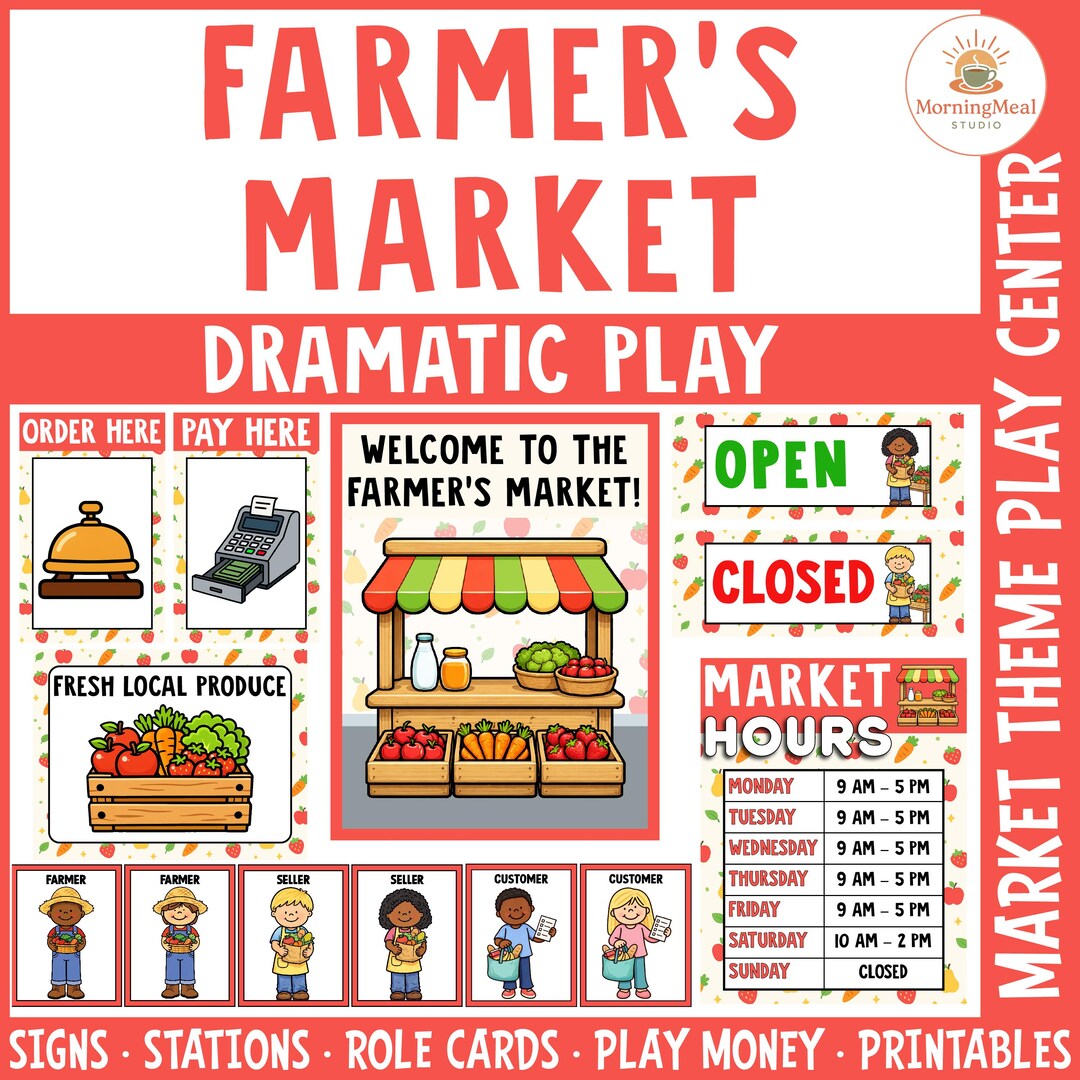 Farmer’s Market Stand Dramatic Play Center | Preschool, Pre-k ...
