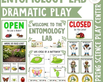 Entomology Bug Lab Dramatic Play Center | Insect & Bug Science Spring ...