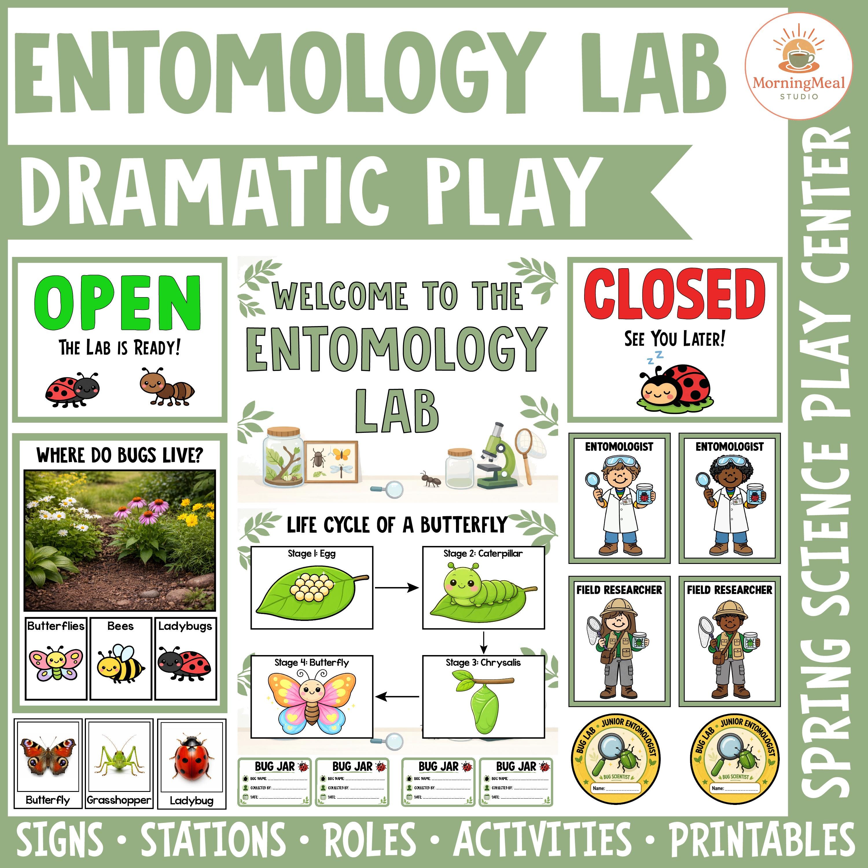 Entomology Bug Lab Dramatic Play Center | Insect & Bug Science Spring ...