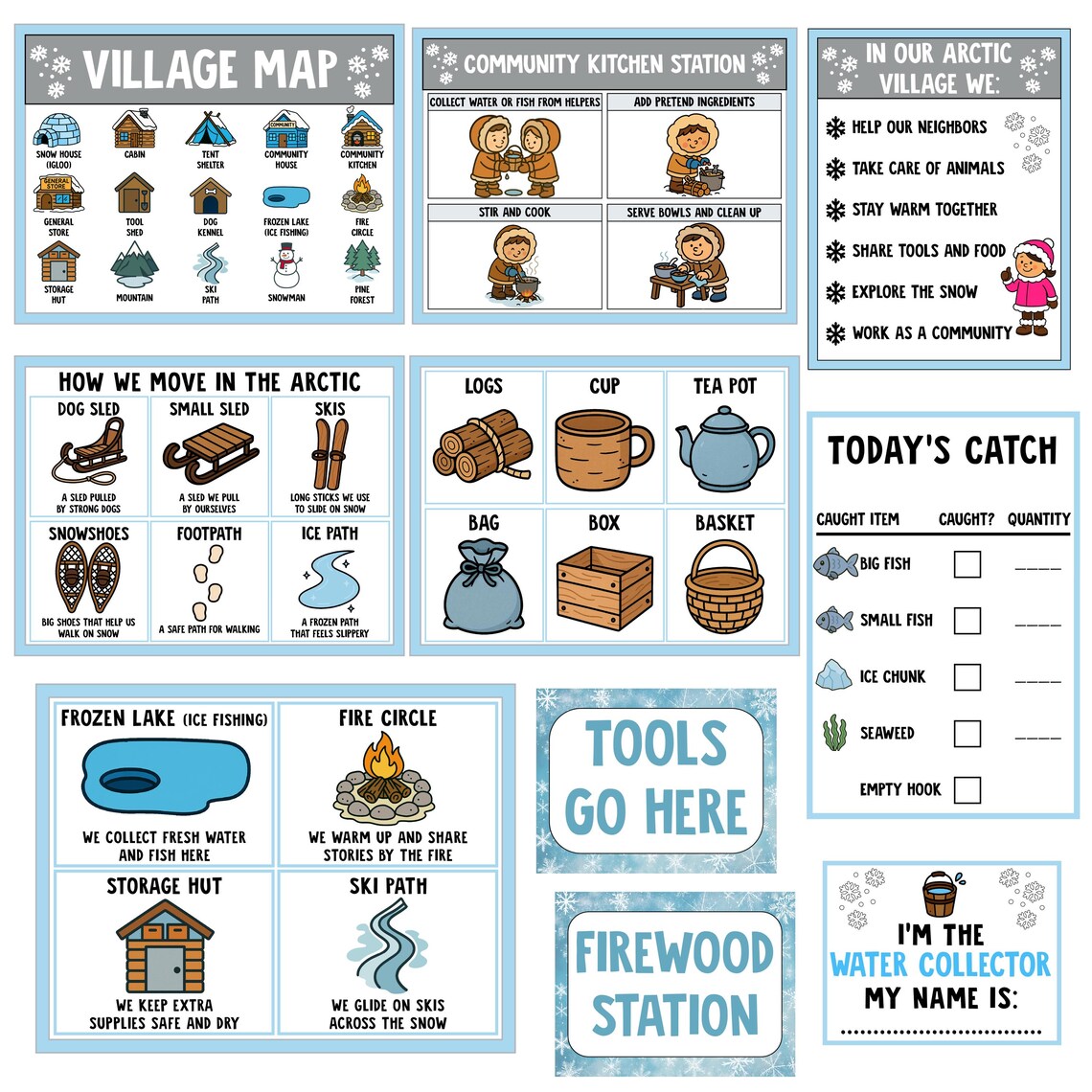 Arctic Village Dramatic Play Center Winter Pretend Play Preschool ...