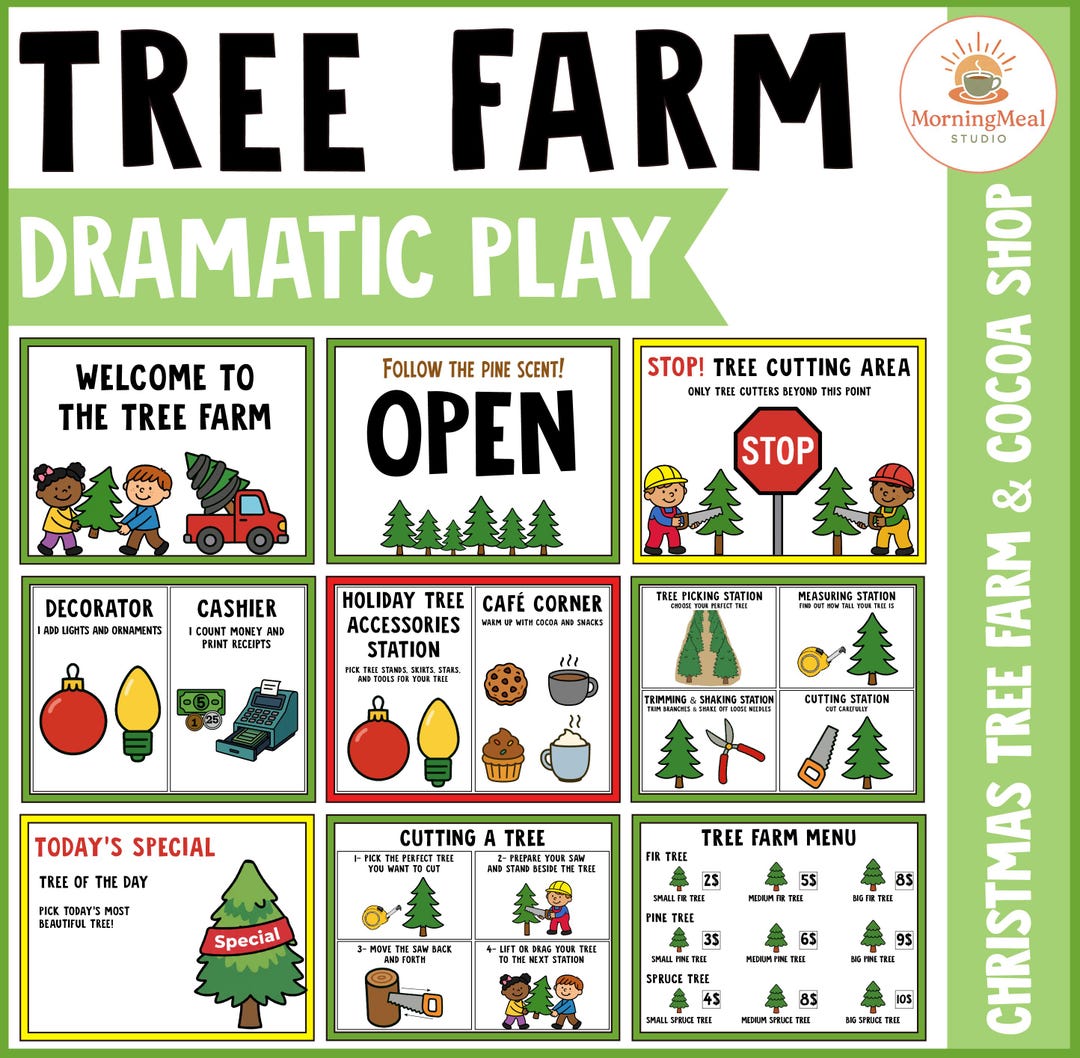 Christmas Tree Farm Dramatic Play Set | Pretend Play Center | Preschool ...