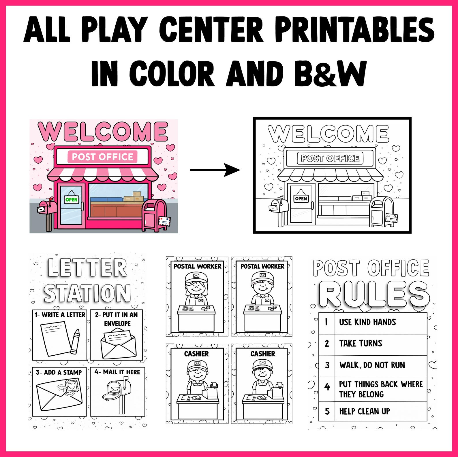 Valentine Post Office Dramatic Play Center | Preschool & Kindergarten ...