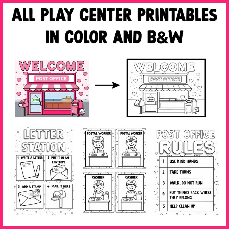 Valentine Post Office Dramatic Play Center | Preschool & Kindergarten ...