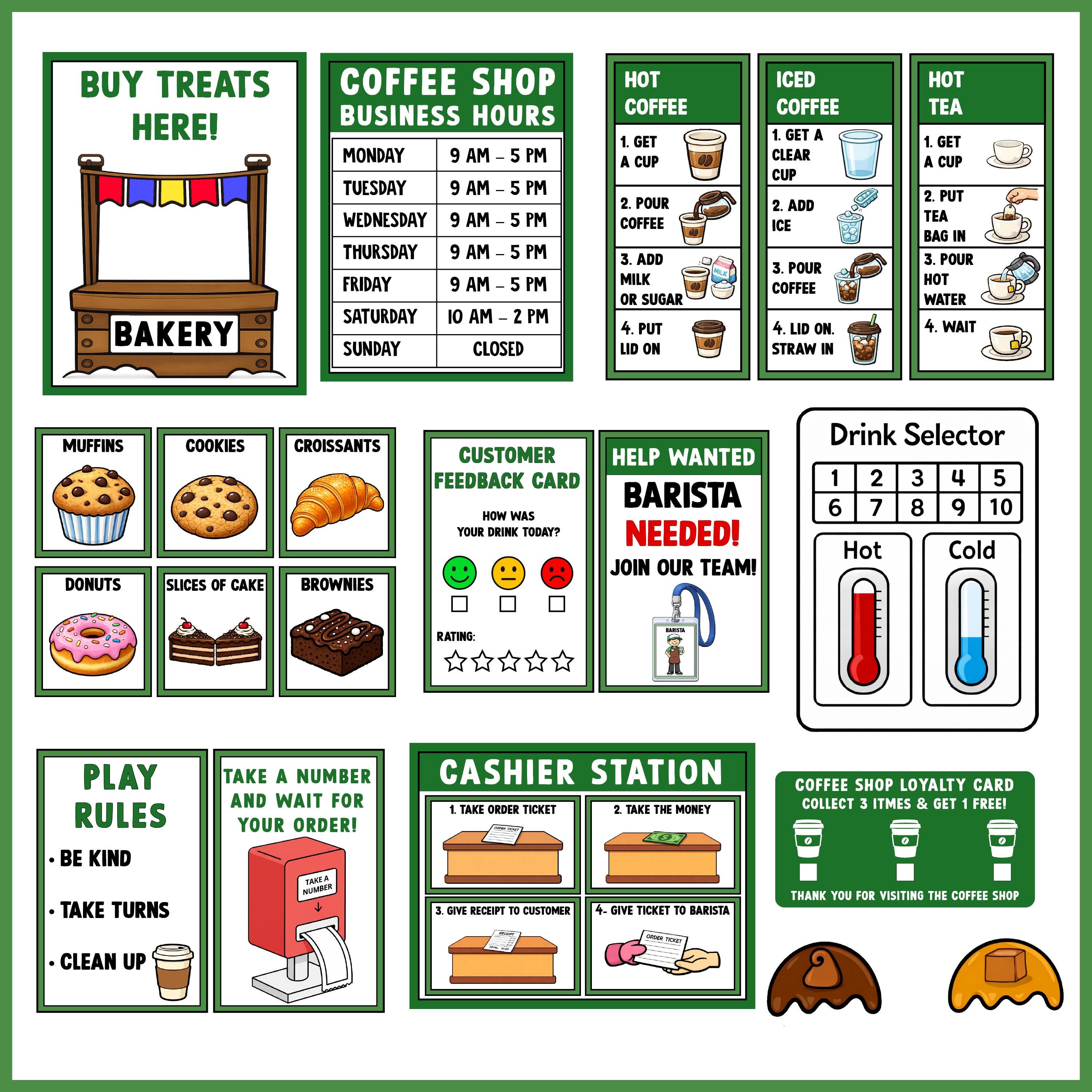 Coffee Shop Dramatic Play Center | Preschool & Kindergarten Pretend ...