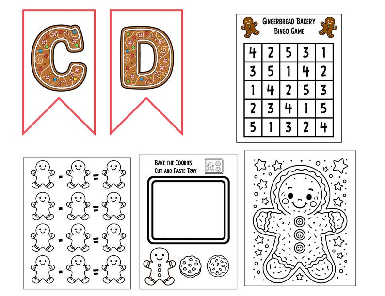 Gingerbread Bakery, Café & Market Shop Dramatic Play, Christmas Pretend ...