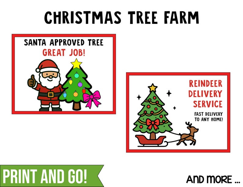 Christmas Tree Farm Dramatic Play Set | Pretend Play Center | Preschool ...