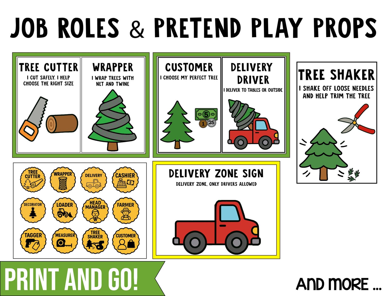 Christmas Tree Farm Dramatic Play Set | Pretend Play Center | Preschool ...