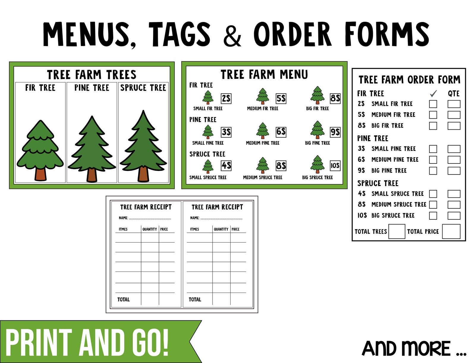 Christmas Tree Farm Dramatic Play Set | Pretend Play Center | Preschool ...